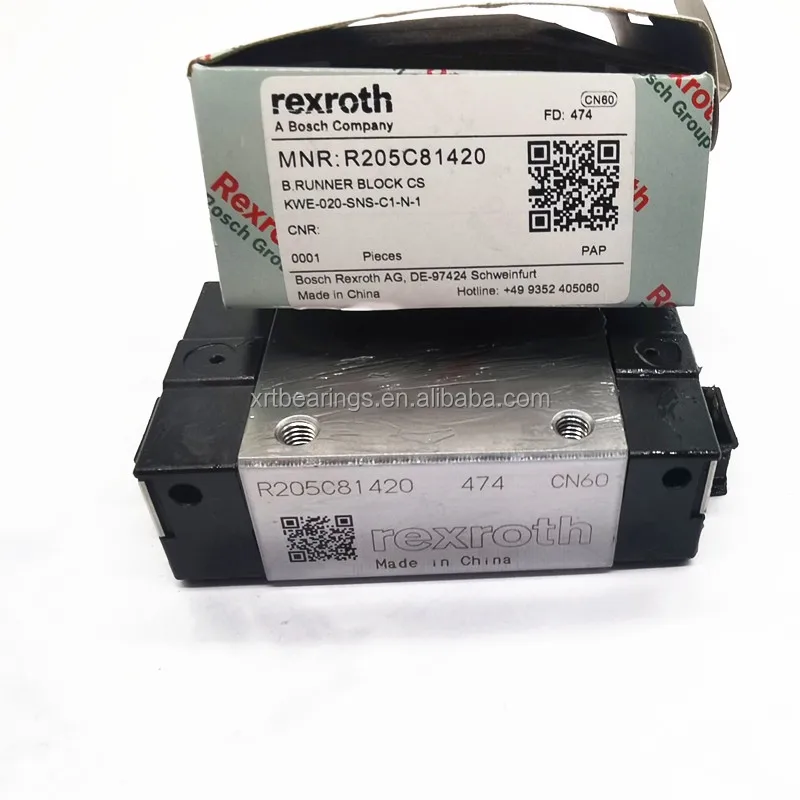 Rexroth Linear Guide Rail Block Bearing R205C11420 R205C11320 ...
