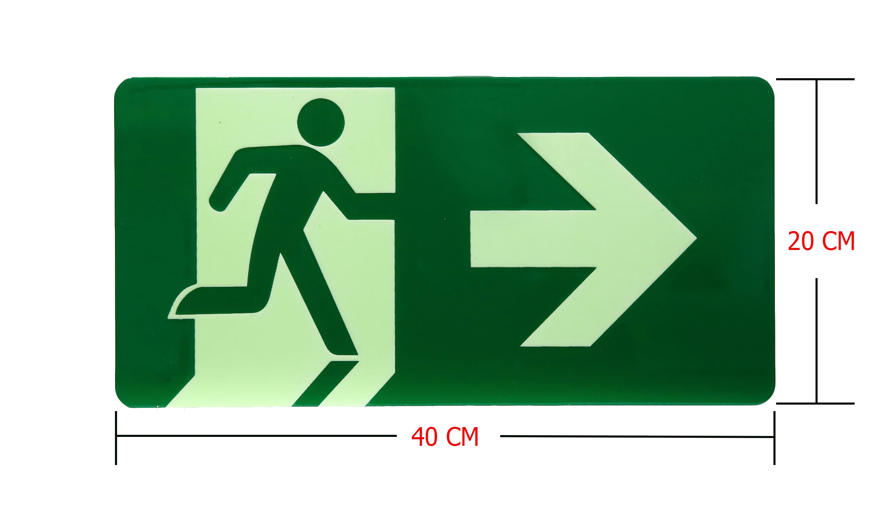 Self Illuminated Exit Sign Hanging Emergency Exit Sign Board Fire Exit ...