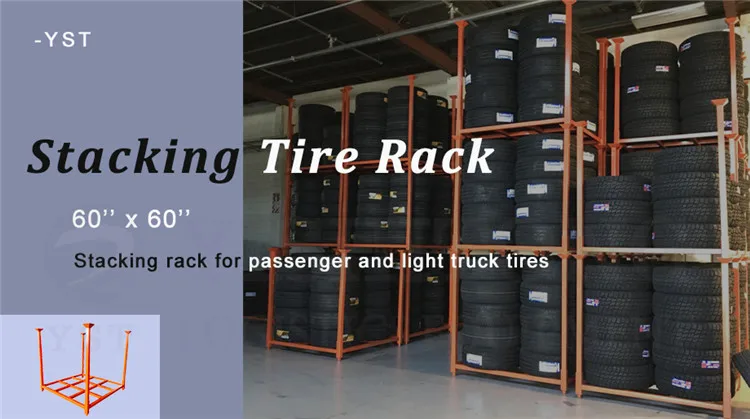 Tyre Storage Heavy Duty Warehouse Stacking Steel Metal Foldable Truck ...