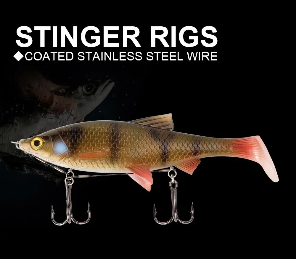 Spinpoler Stinger Rig Hook Fishing Set 3X Treble Hooks Coated Stainless ...