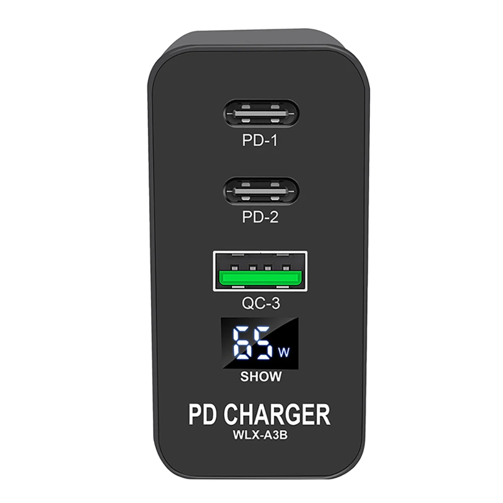 Gan Charger 65w Pd Multi-port Fast Charging Gan Wall Charger For Laptop ...