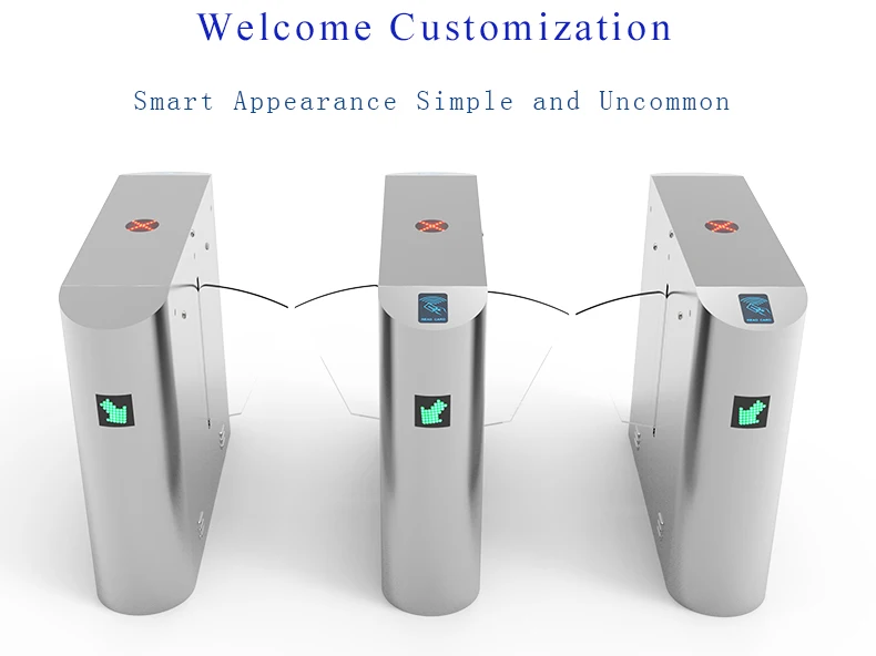 Fast Smart Gate Turnstile Flap Barrier - Outdoor Access Control