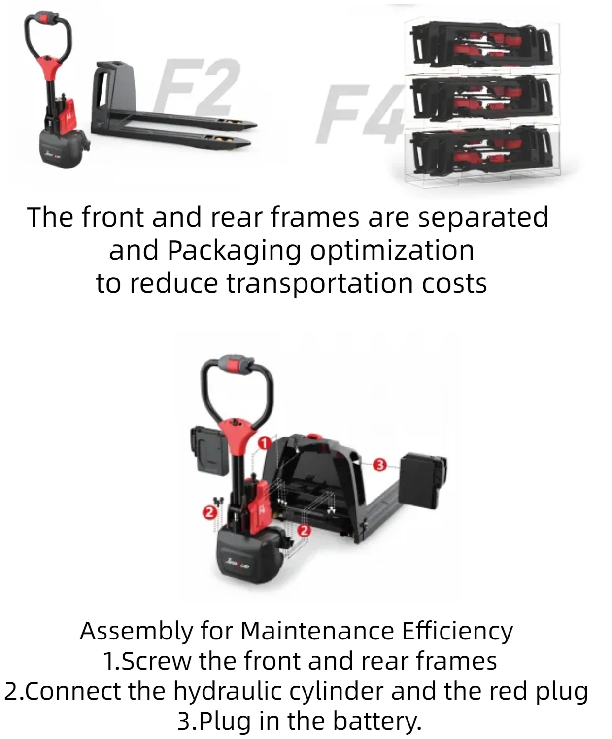 Electric Lithium 1.5t Electric Pallet Jacks 3000lb Portable Lithium ...