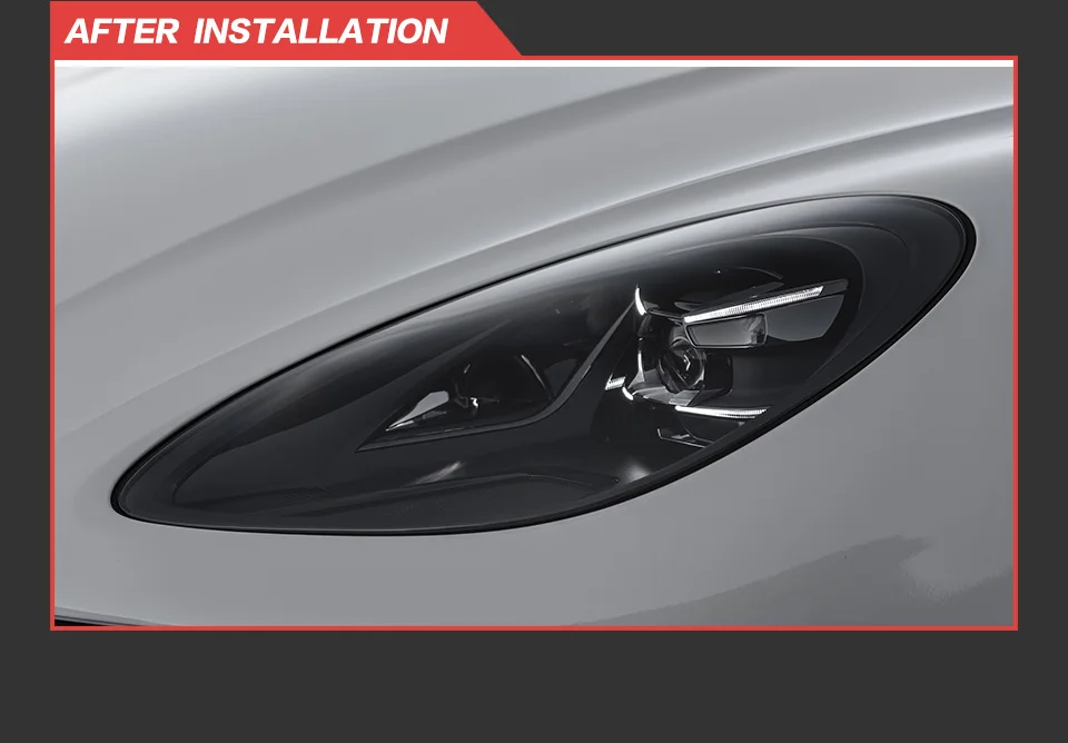 LED Headlights for Porsche Macan 2014-2019, 10000 Lumen Projector Lens ...