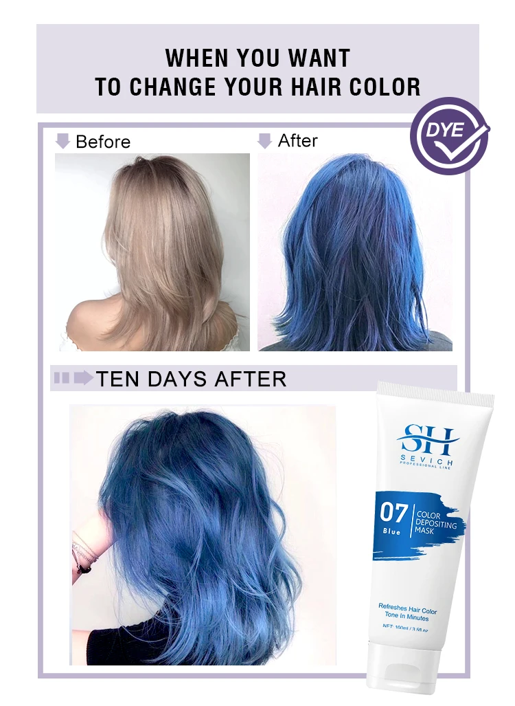 Free Sample Semi Permanent Hair Color Mask Dyeing Color Kit Hair Color ...