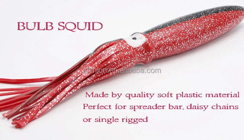 17 Inch Bulb Head Squid Lure 150g - Trolling Lures for Fishing