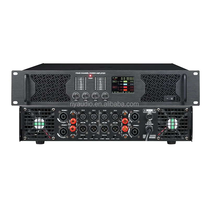 Dc4.6 4 Channel Power Amplifier 600 Watts Power Amplifier 2u Amplifier Karaoke Power - Buy 4 ...
