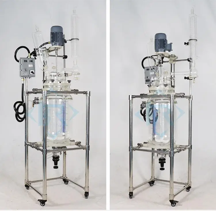 Lab Jacketed Chemical Reactors 1L to 200L Glass Reactor Vessel with ...