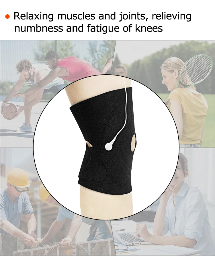 Conductive Knee Support TENS EMS Unit Electrical Stimulation Relieve ...