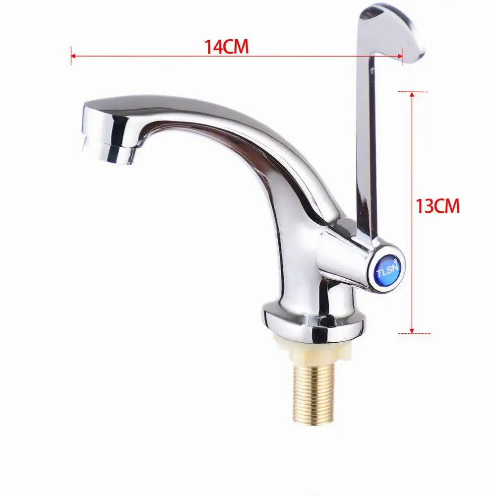 Hospital Long Handle Basin Faucet Single Lever Cold Water Medical ...