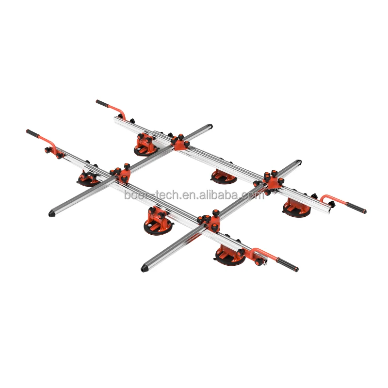 Efficient Large Format Tile Carry System with Vacuum Suction Cups