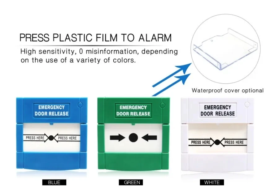 Fire Break Glass for Fire Alarm System Green Red Optional Door Release ...