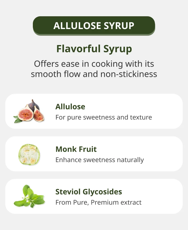 Allulose Monk Fruit Syrup Powder Keto-Friendly Non-GMO Vegan Gluten ...