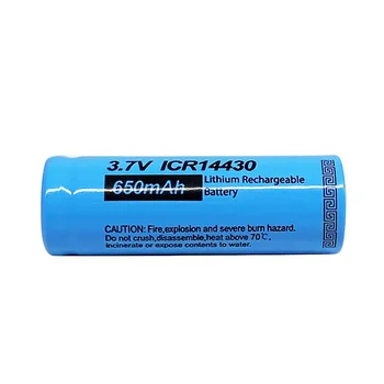 Lithium Ion Battery 14430 Lithium 3.7v Battery 650mah Rechargeable ...