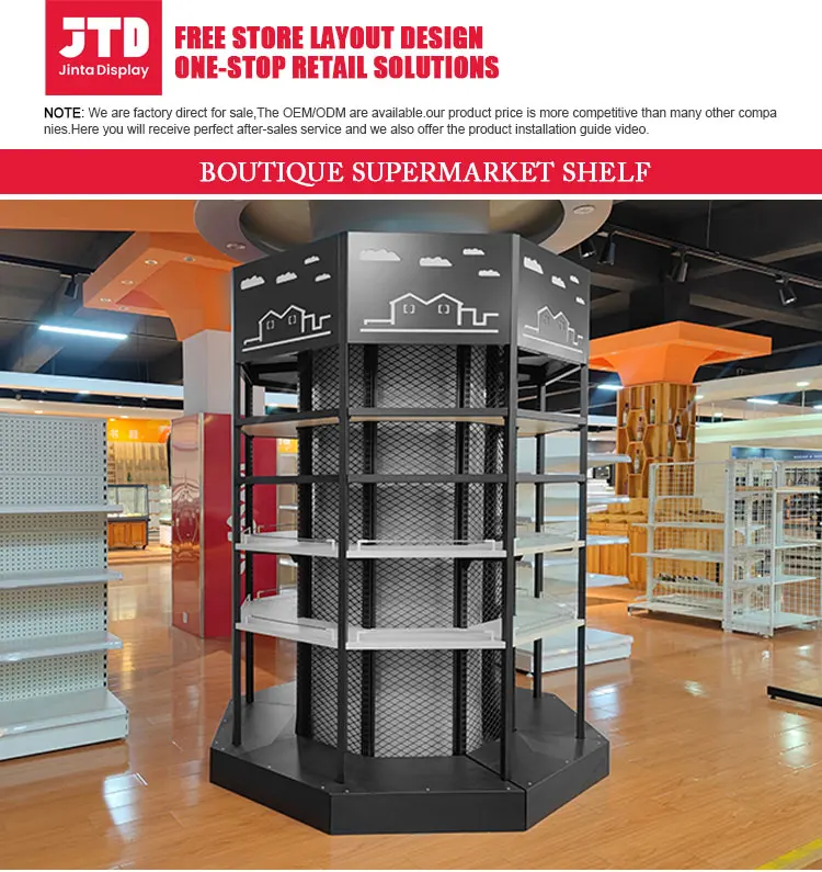 Customized Round Display Stand for Supermarket Gondola Shelves