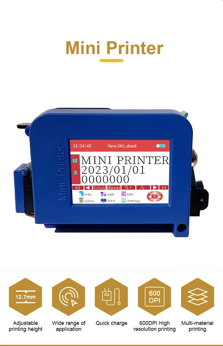 Hot Mini Thermal Inkjet Printer Portable Expire Date Inject Machine Ink ...