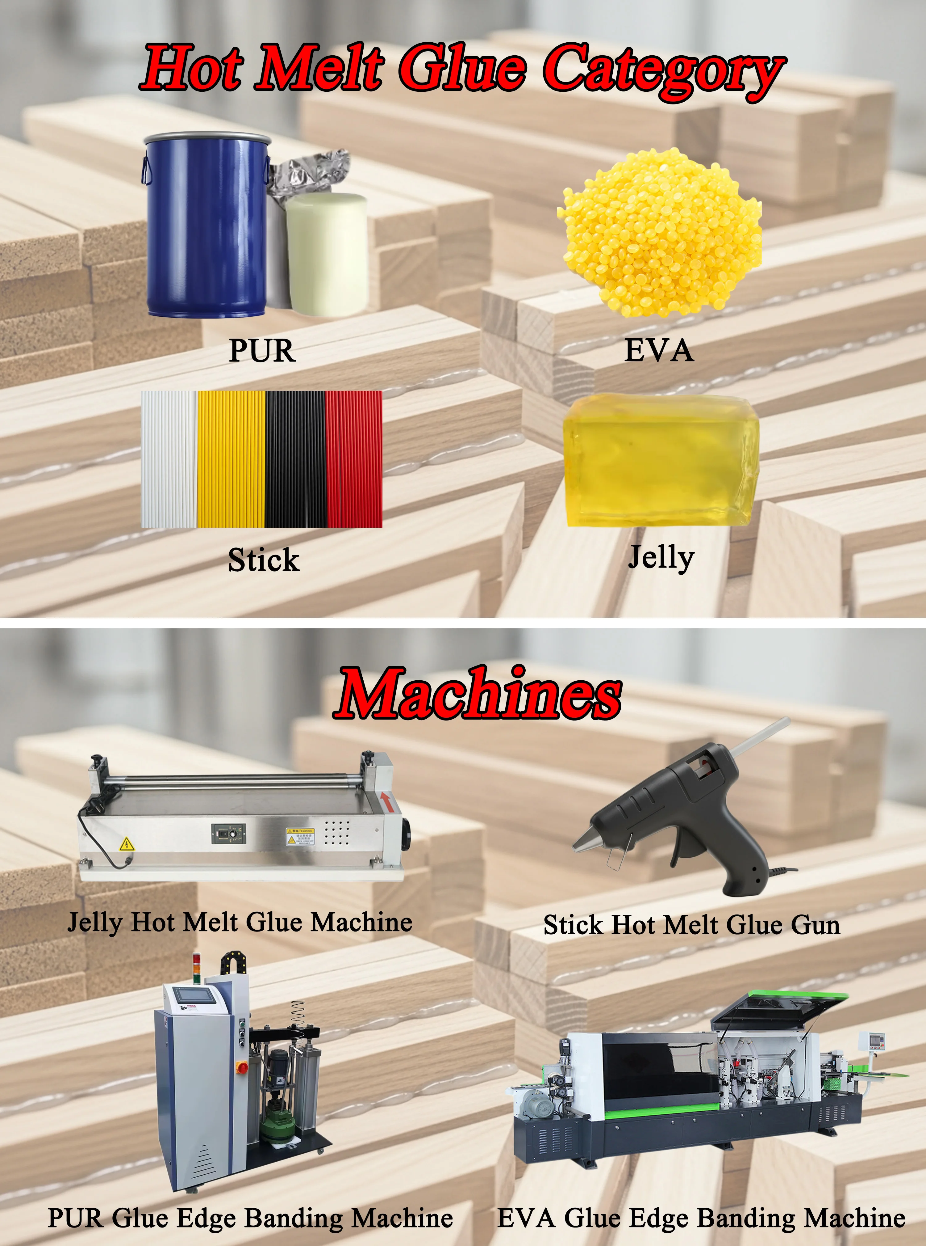 PUR Hot Melt Adhesive for Profile Wrapping - Translucent White Solid Glue