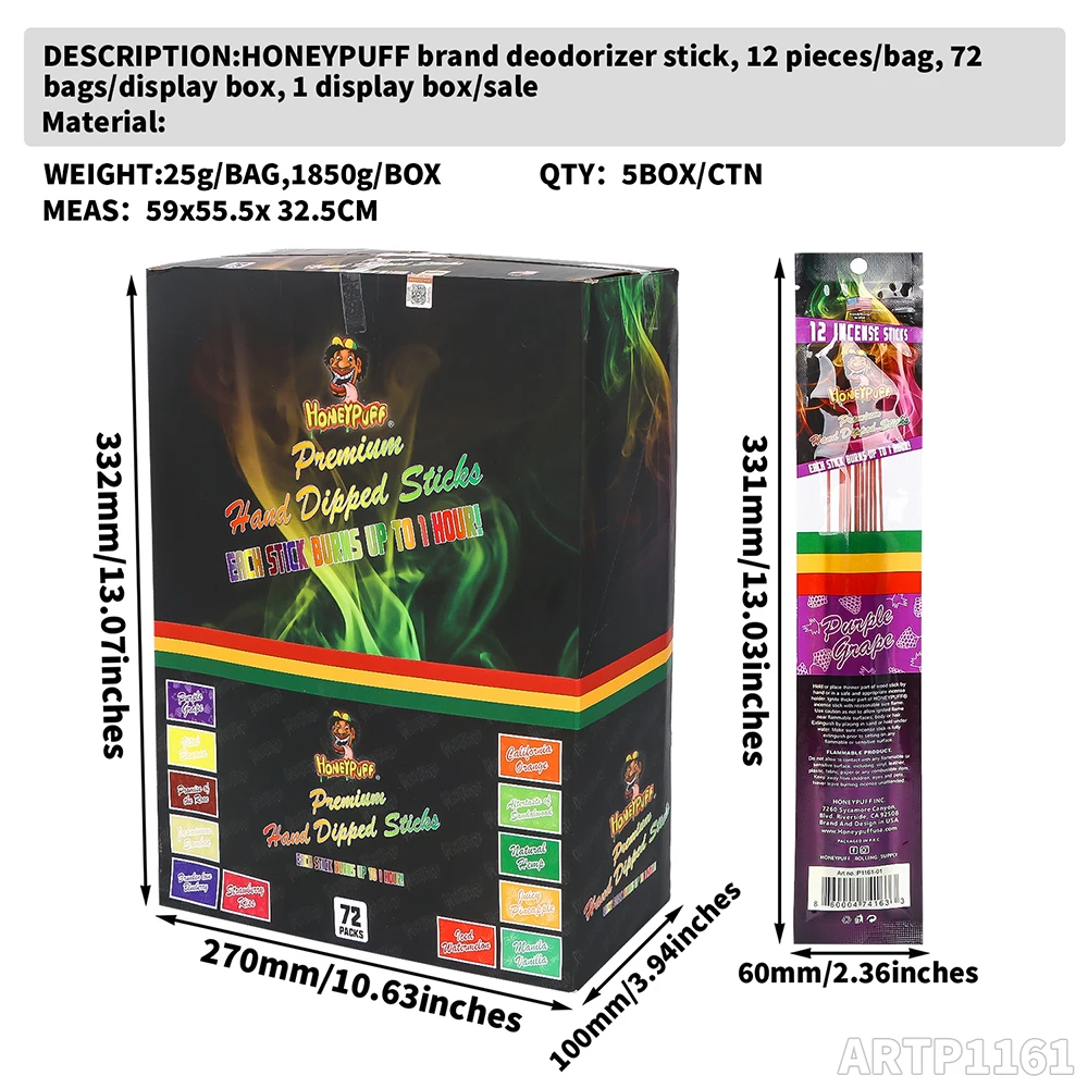 Branded Furniture Smoking Sticks - 12 Flavors for Aromatherapy