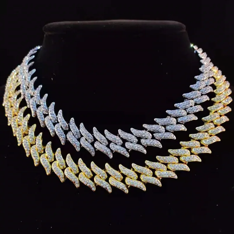 Hip Hop Thorn Cuban Link Chain - Full Diamonds Necklace