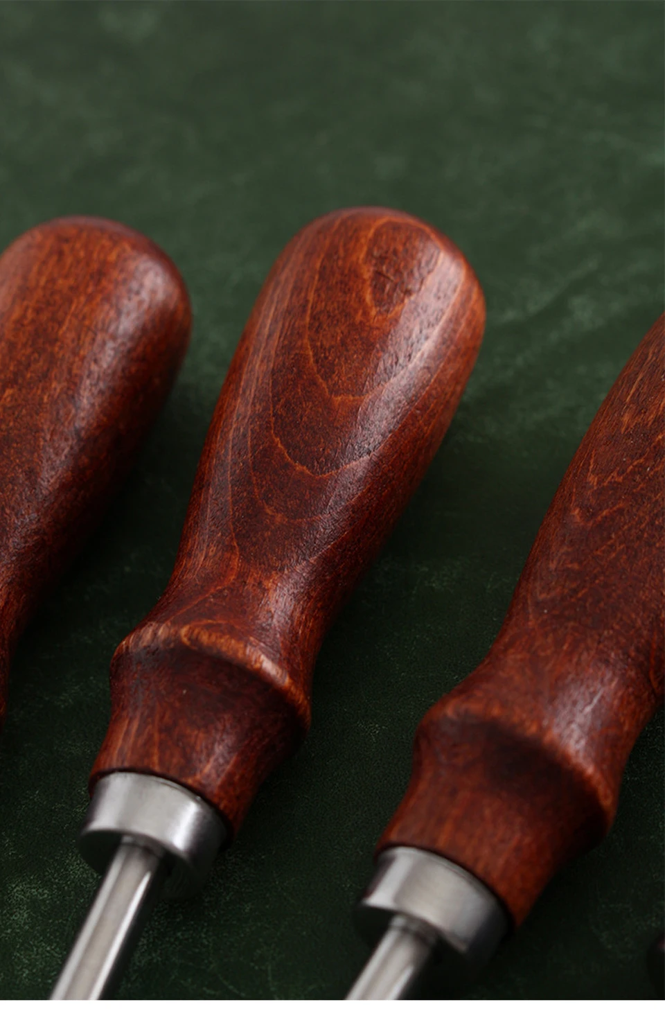 Wooden Handle Leather Craft DIY Tools - ZEVENS Leather Beveler