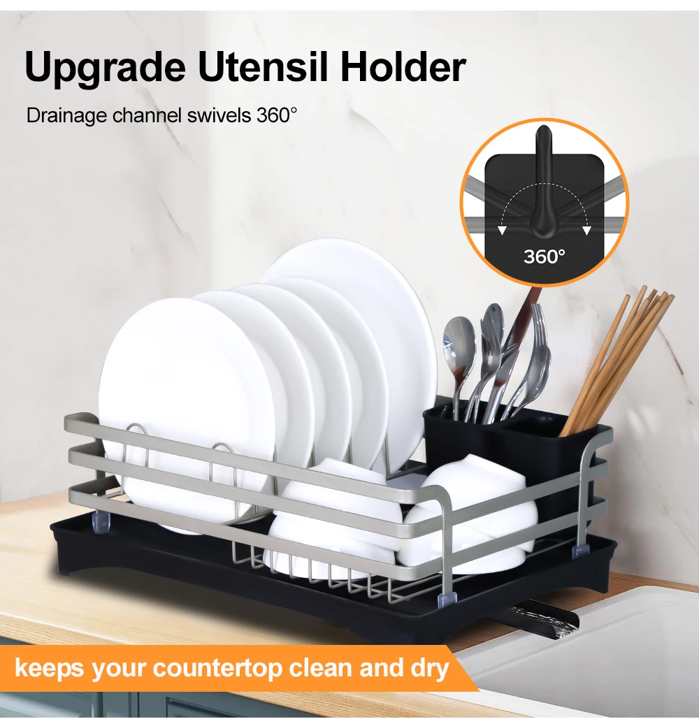Adjustable Over The Sink Diash Rack Home Storage Tiers Dish Rack For ...