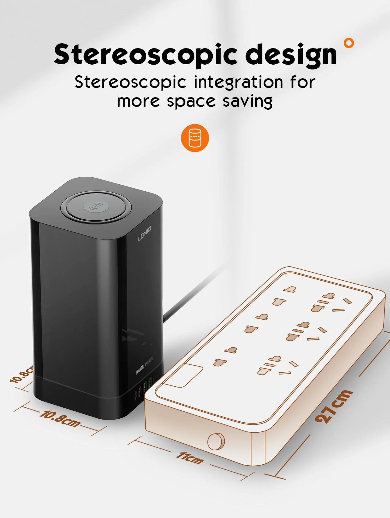 Ldnio Skw6457 15w Wireless Charging Power Socket With Bs1363 6uk Outlet ...