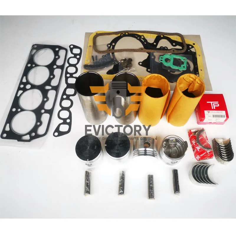 EVICTORY 5E Piston Ring Gasket Cylinder Liner Set for TOYOTA Diesel Engines