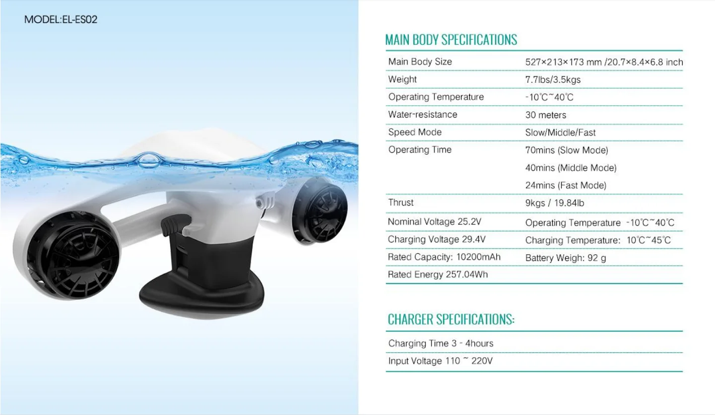 High Speed Electric Under Sea Water Motor Scooter Electric Underwater ...