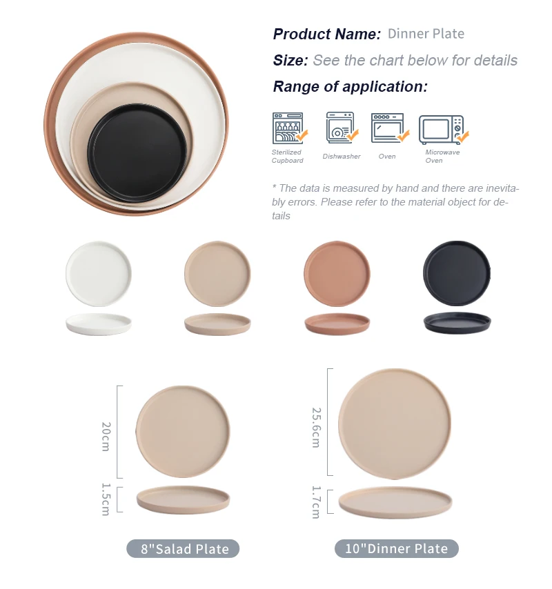Shop Our European Ceramic Colorful Glaze Matte Plates