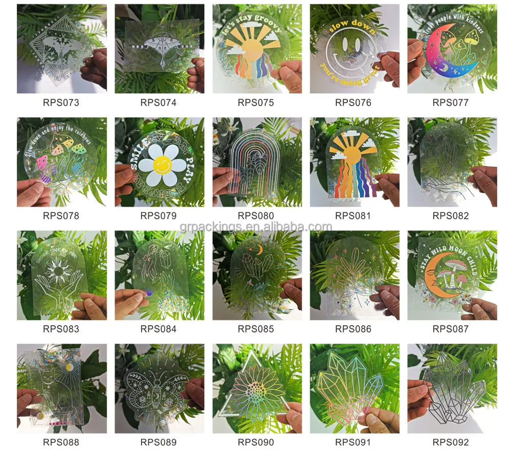 Custom Rainbow Sun Catcher Window Stickers for Bird Strikes