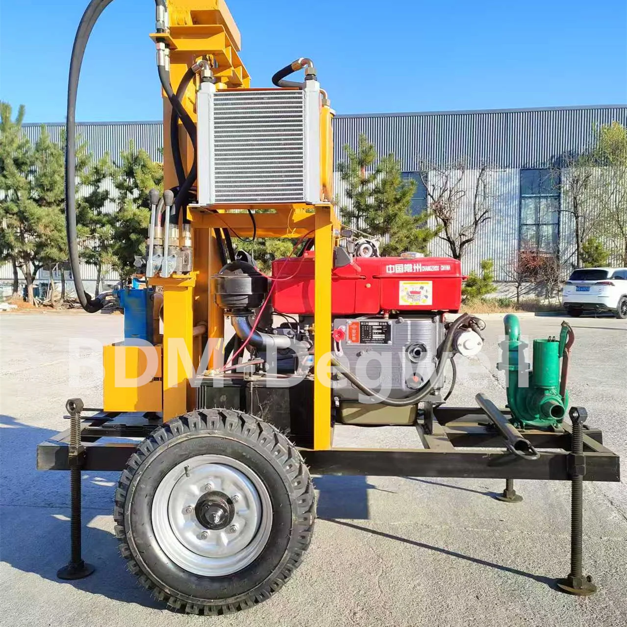 BDM-120 Portable Water Well Drilling Rig Diesel Engine Max 120m Depth ...