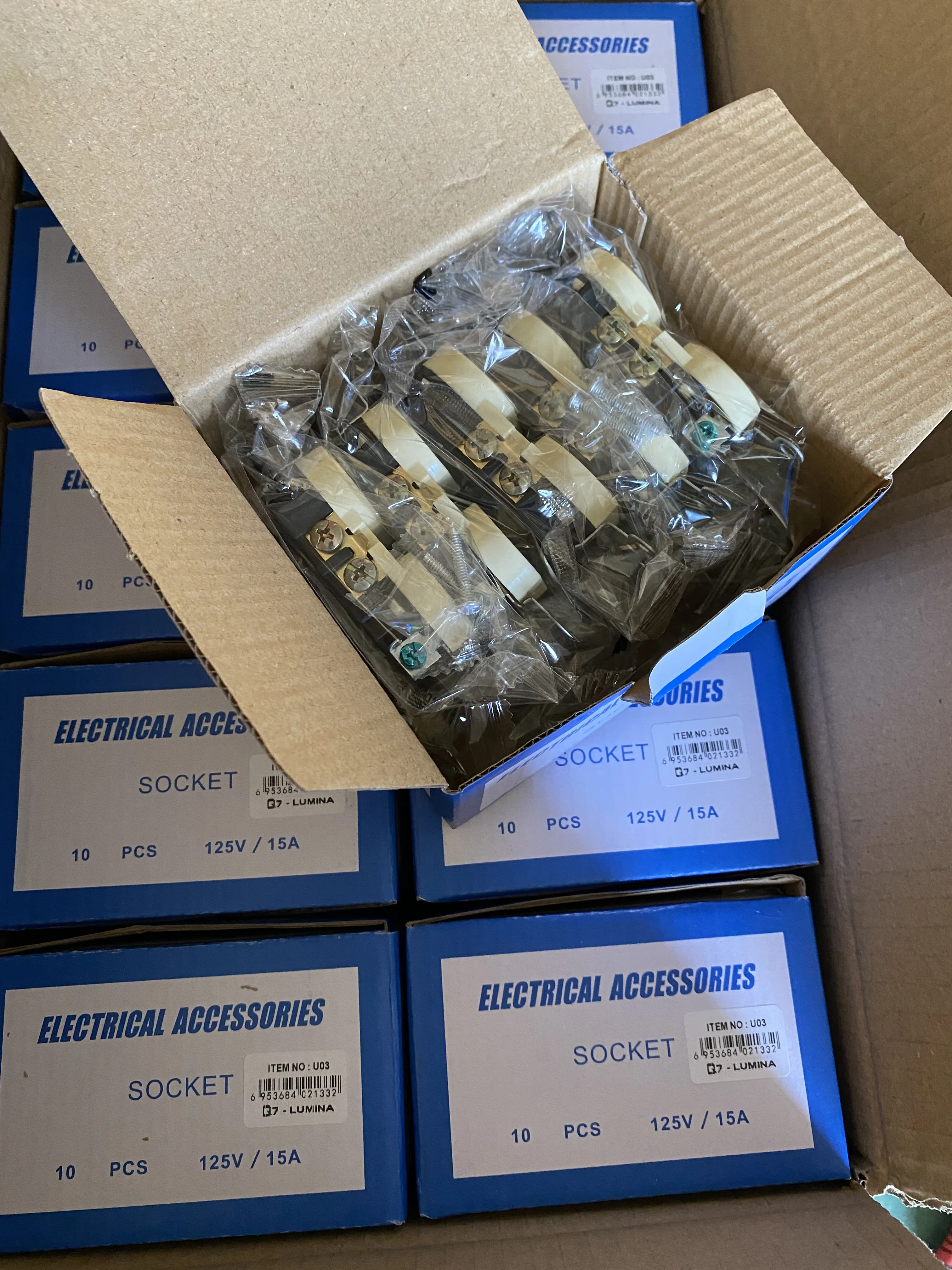 General 3 Pin Plug Socket U38/3P U38/3S Electrical US Power Sockets AC ...