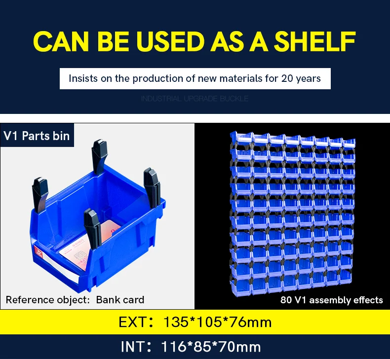 Warehouse Nestable Stackable Plastic Spare Parts Storage Bin - Buy ...