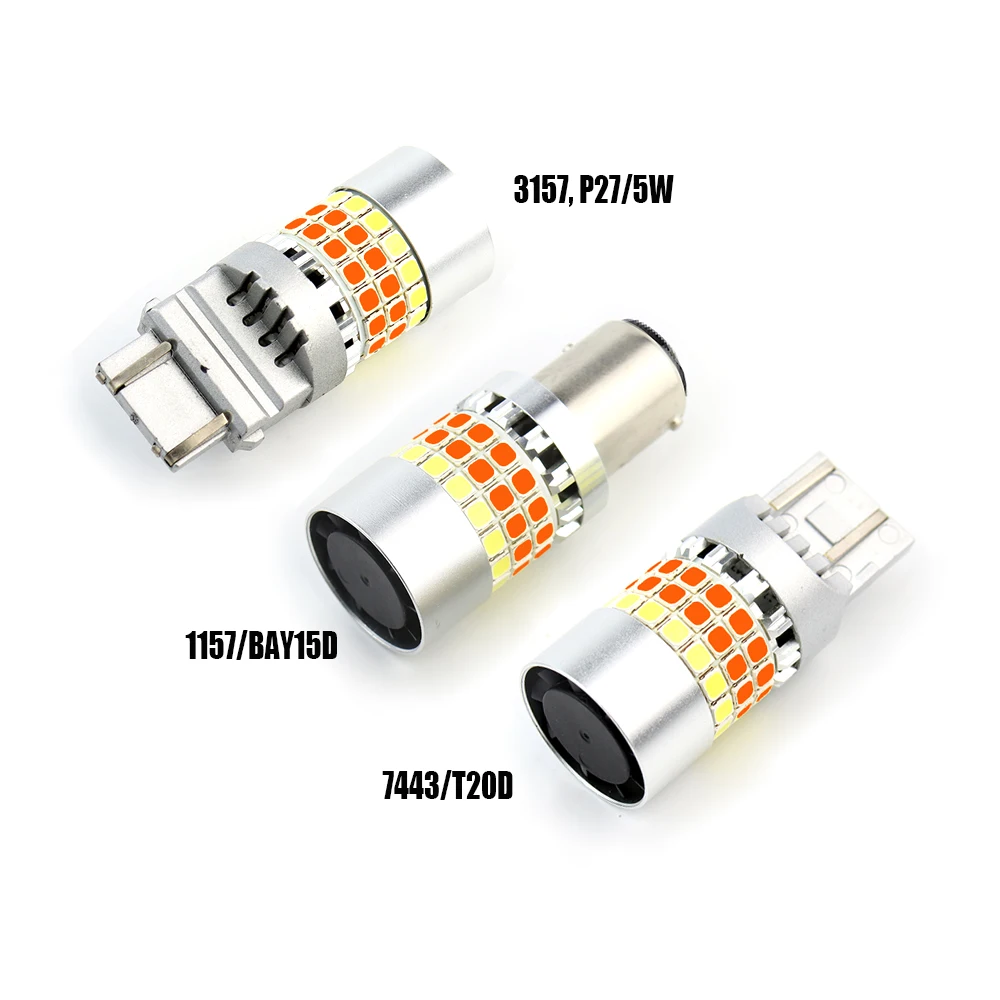 Canbus Anti Hyper Flash 3057 3157 7443 1157 Dual Color Switchback Led ...