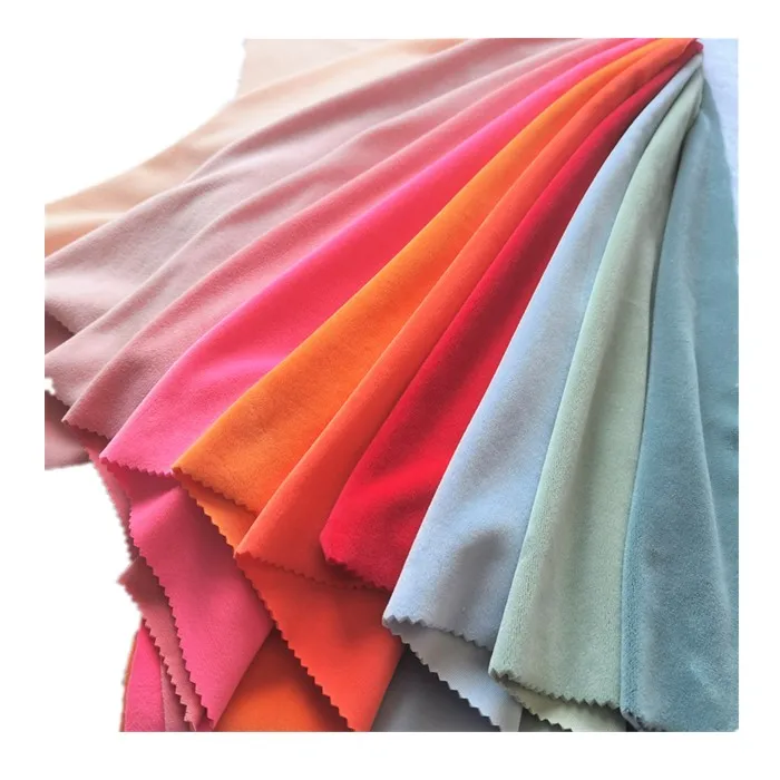 Super soft micro fleece ef spandex velboa velvet fabric for toys ...
