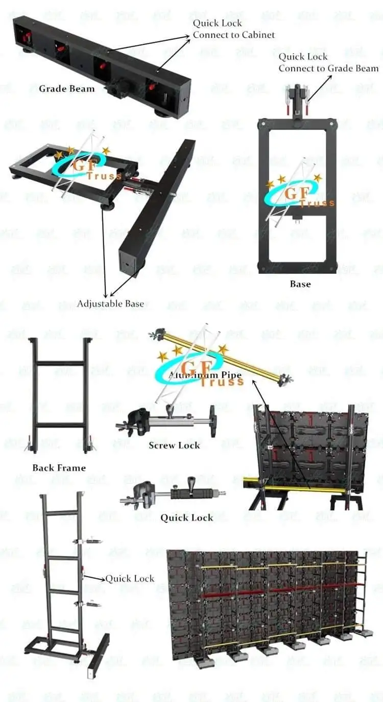LED Wall Ground Support for LED Screen Truss Displays Stand