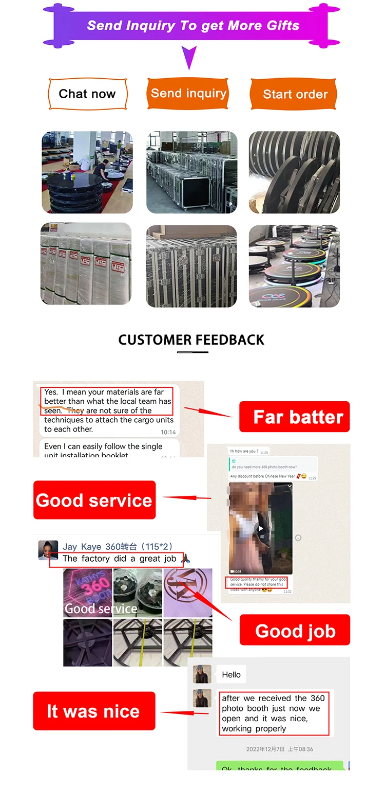 Fast Dhl Shipping In 48h 360 Video Photobooth Automatic With Led Magic ...