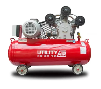 Small Belt Electric Piston Air Compressor 8 Bar 100l Piston Compressor ...