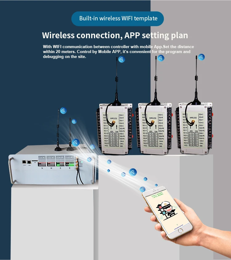 12V Solar Wireless Traffic Light Controller with Green Wave