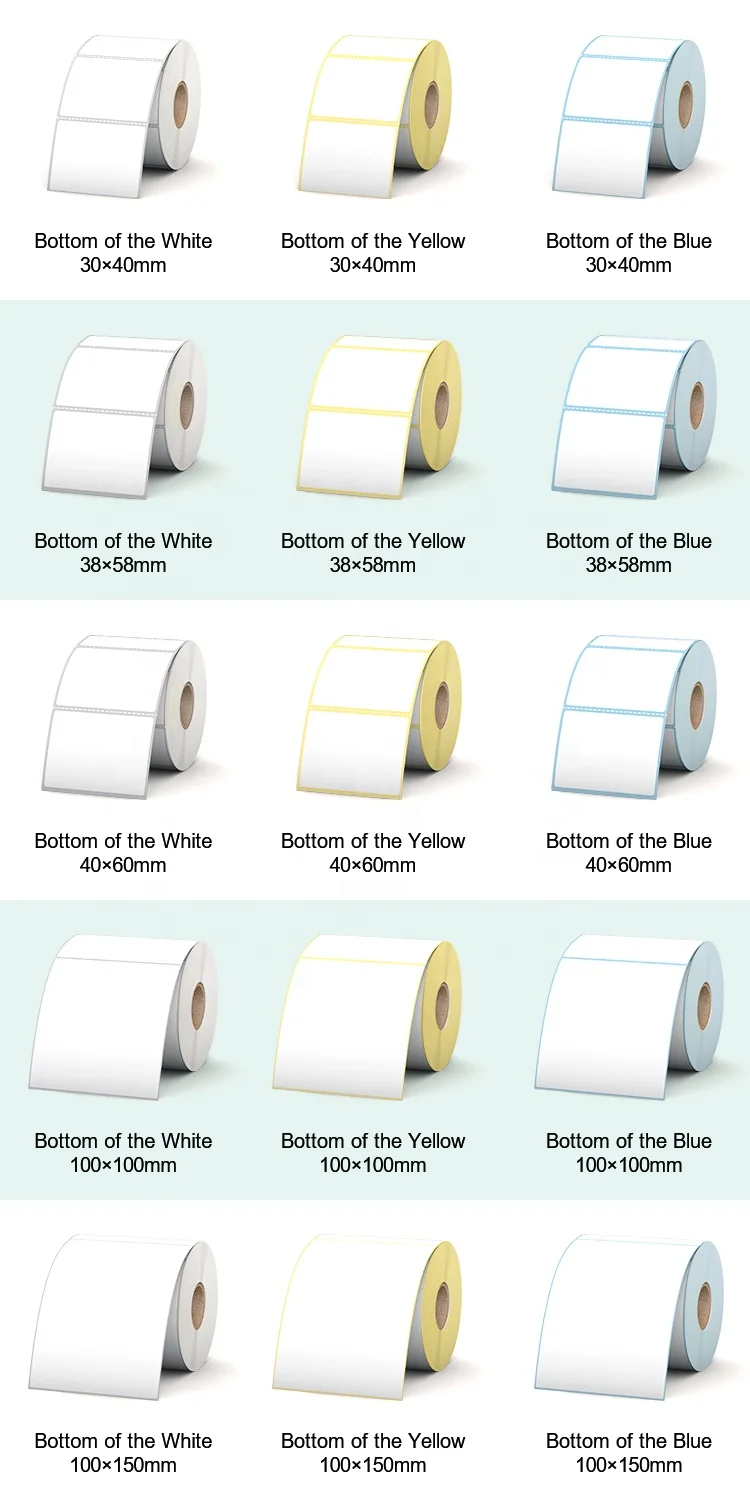 Blank Adhesive Etiqueta 4* 8 Waybill Thermal Paper Sticker Label Rolls ...