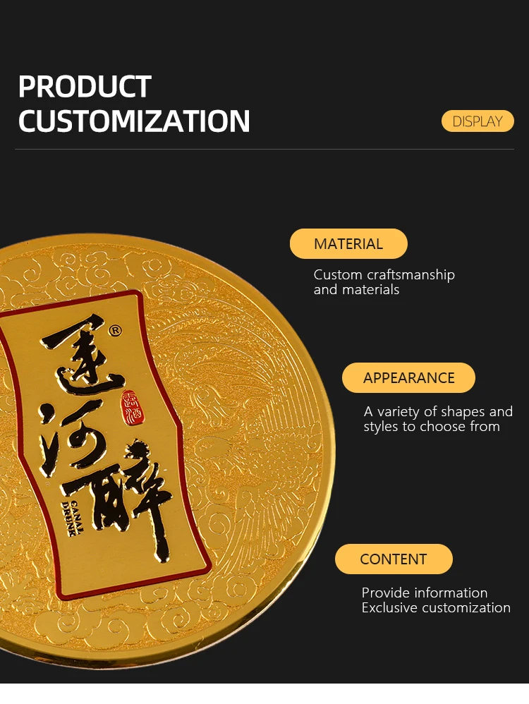 Custom Aluminum Bottle Metal Sticker Adhesive 3D Engraved Metallic ...