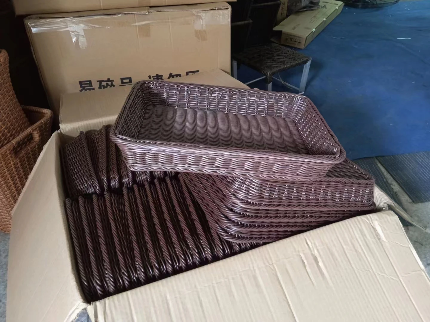 Hot Selling Handmade Pp Rattan Fruit Basket Home Hotel Restaurant Food ...