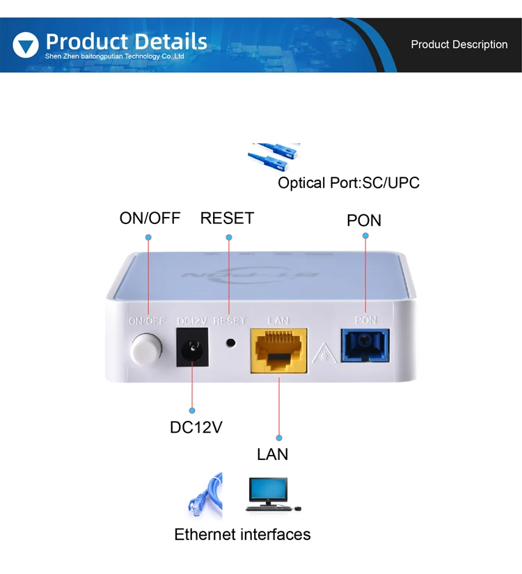 Alibaba.com: Shenzhen Mall Single Fiber Router with 1 Gigabit port ...