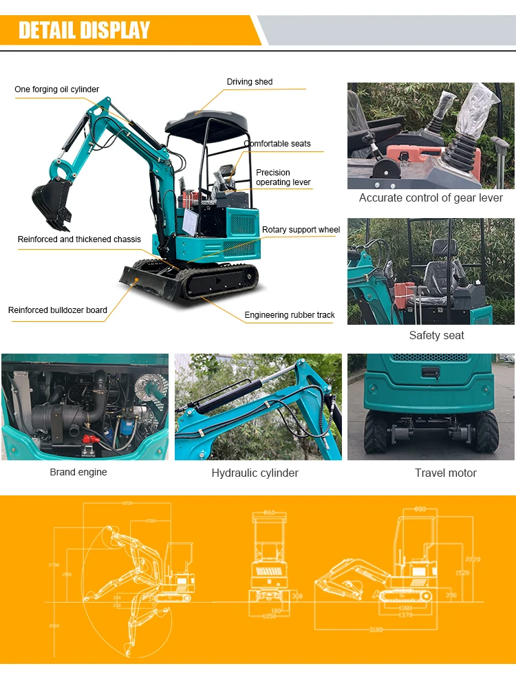 Rippa Agrotk Rotary Excavator Miniature Digger Swamp Bagger 1ton 2ton ...