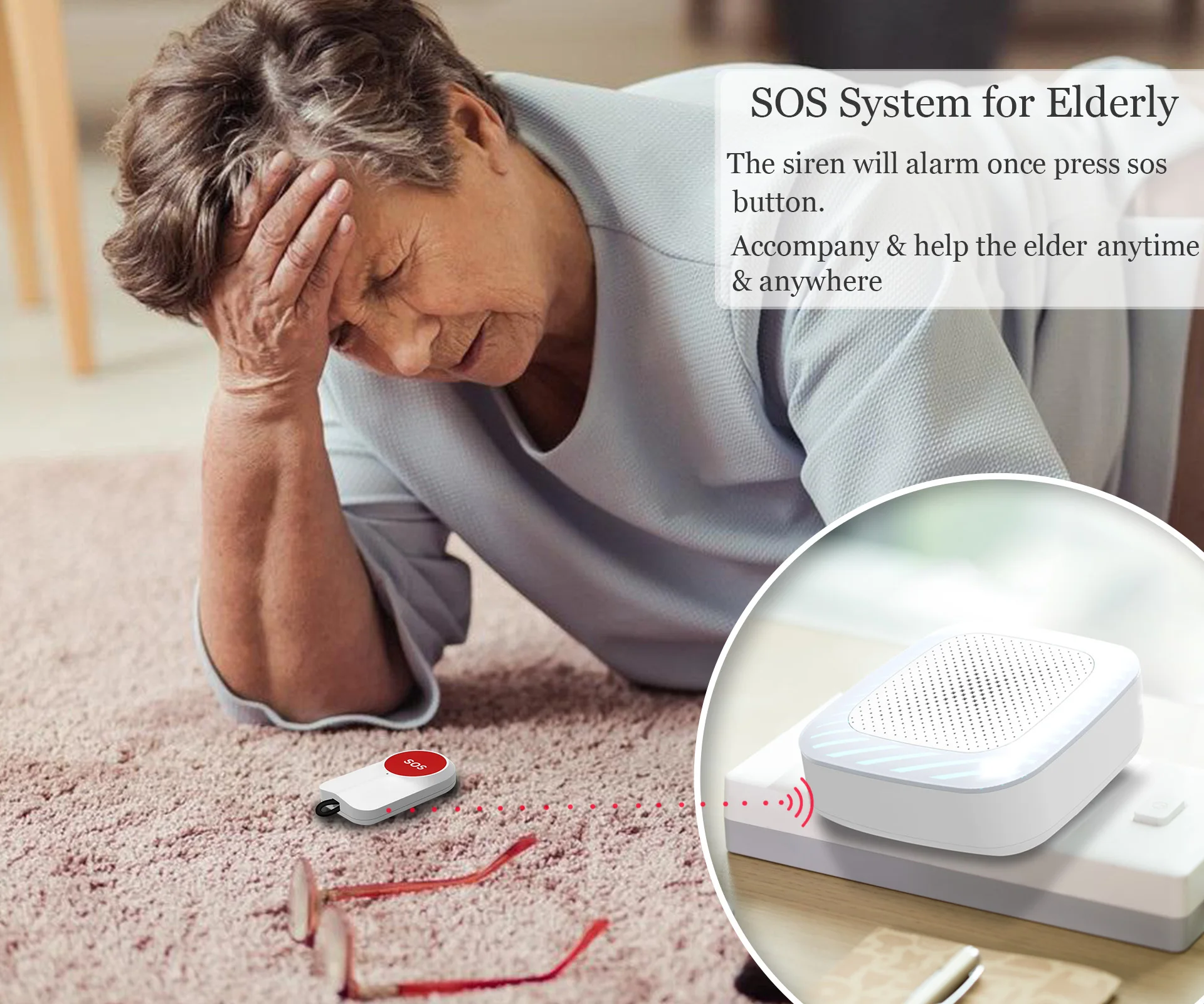 Small Life Wifi Emergency Panic Button , Portable Personal Life Alert ...