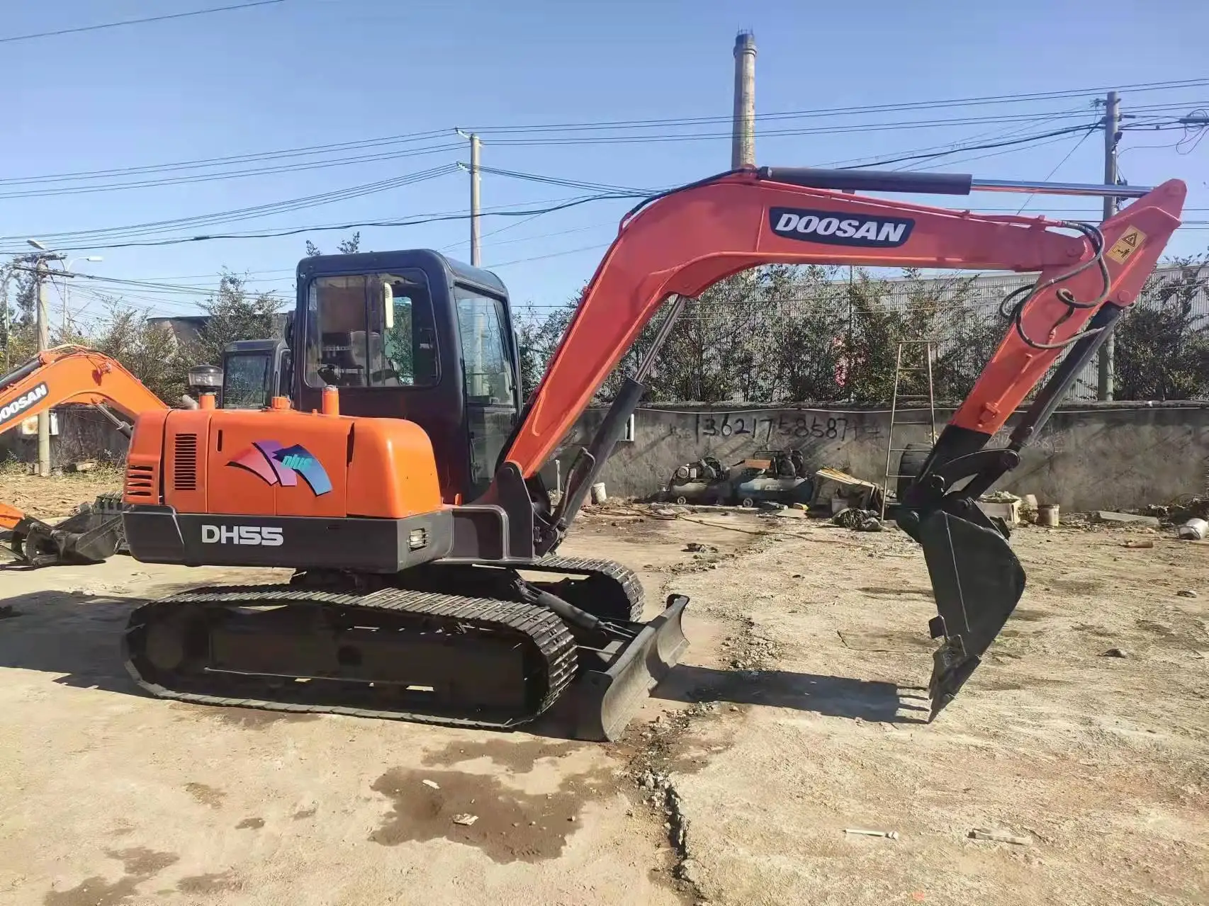 Used Digger Excavator Doosan Dh55 For Sale With High Quality Used Mini Excavator Doosan Dh55 ...