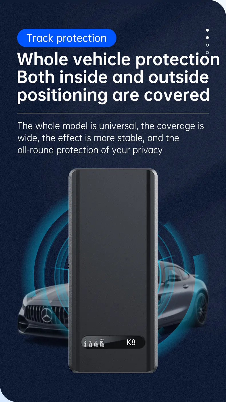 K8 GPS Blocker & Anti-Tracking Alarm System for Vehicles - OEM
