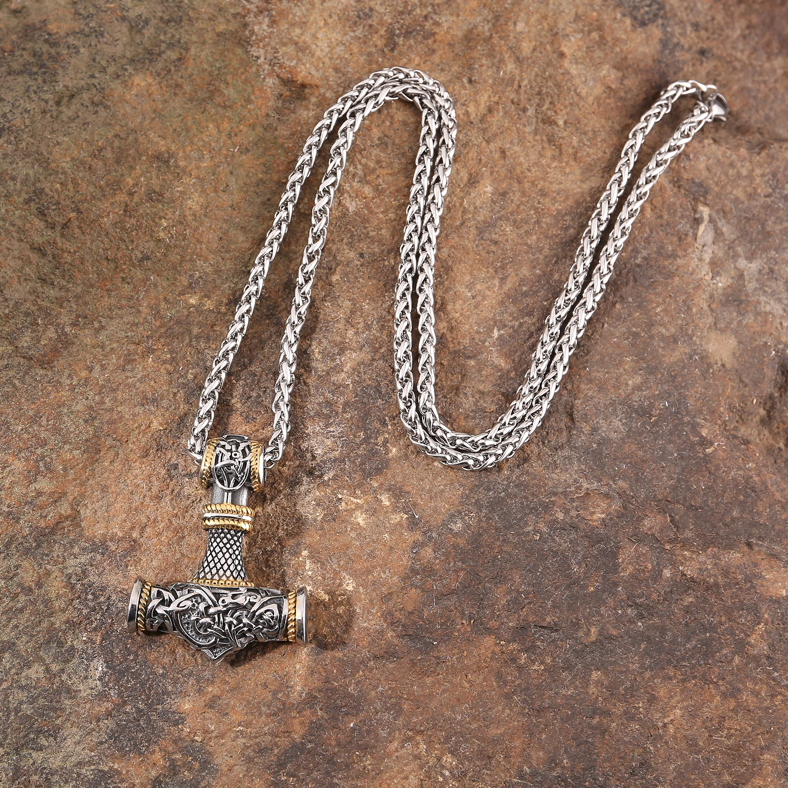 Viking Jewelry Stainless Steel Nordic Jewelry Viking Mjolnir Necklace ...