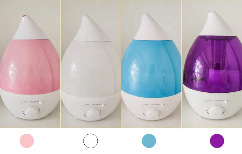 Runal 3l 7 Led Changing Colors 4l Blue Water Drop Home Cool Mist ...