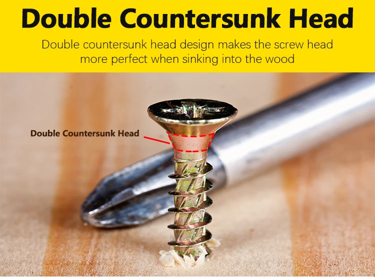 High Quality Chipboard Screws - Pozi Csk Serrated Thread